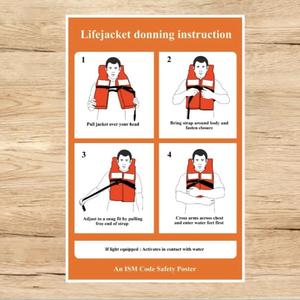 Jual Safety Poster Lifejacket Donning Instructions Impa 331586 ...