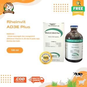 Jual RHEINVIT AD3E Plus 100 ml - Vitamin ADE Hewan Ternak - Kota Surabaya - PREMIX TERNAK ...