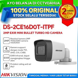 Jual HIKVISION DS-2CE16D0T-ITPF 2MP FIXED MINI BULLET TURBO HD CAMERA - Jakarta Utara ...