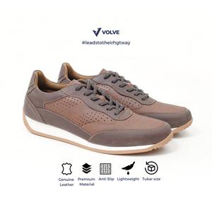 Promo Sepatu Kulit VOLVE RAZE BROWN Running Shoes Sneakers Kulit Asli - Cokelat, 44 - Kab ...