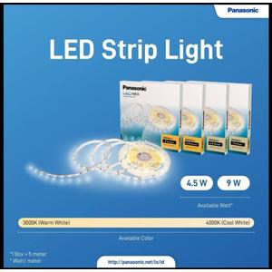 Jual LED STRIP PANASONIC 4,5 WATT - WARNA 3000 K & 4500 K - 5 METER ...