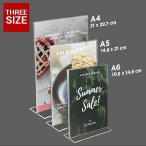 Jual Akrilik tempat brosur/Akrilik display menu A6 potrait - Jakarta ...