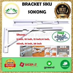 Jual Braket Siku Rak Lipat / Bracket Siku Sokong Per Pasang Folding ...