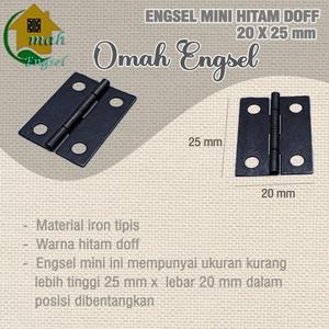 Jual Engsel mini hitam doff 20x25 mm HG.E2025 Engsel kecil kotak box ...