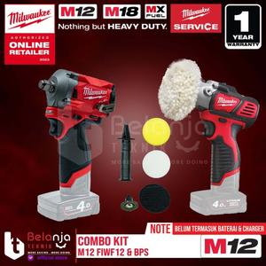 Promo Milwaukee Combo Kit Impact Wrench Stubby Polisher Poles Mobil 12V ...