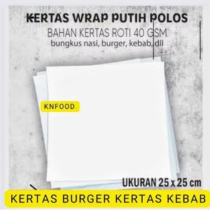 Jual kertas roti putih 1 rim 500 lembar 25x25 wrapping paper kertas ...