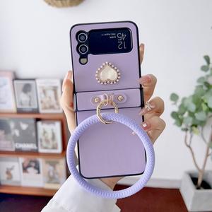 Jual Samsung Galaxy Z Flip 3case 3D Love Kulit Dengan Gelang Flip4 ...