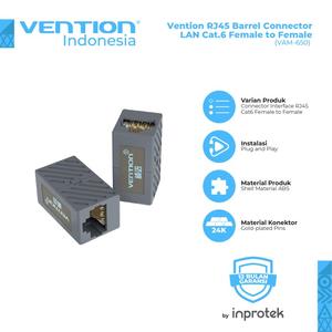 Jual Vention RJ45 Barrel Connector LAN Cat.6 Female to Female - VAM650 ...