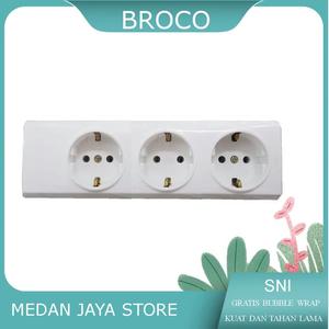 Jual Stop Kontak Broco Terminal Colokan Listrik 3 Lubang 15330 Warna ...