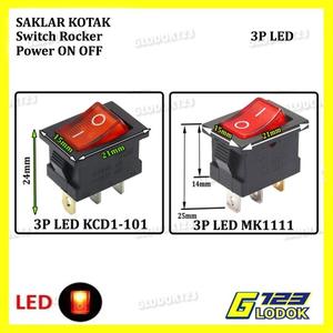 Jual Saklar Power Switch 3 Pin I O Lampu LED 15 x 21 mm Rocker Mini ...