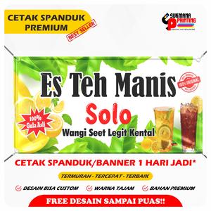 Jual CETAK SPANDUK MINUMAN ES TEH MANIS SOLO BAHAN FLEXI PREMIUM - 50 x ...