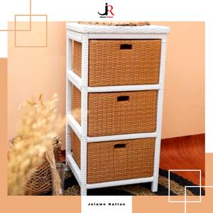Jual Lemari Laci Susun 3 Atas Ukuran Besar Rak Serbaguna Rotan Sintetis ...