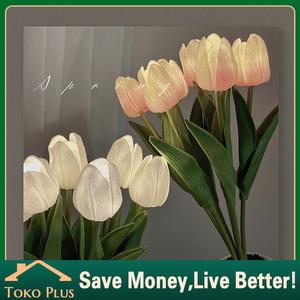 Jual Lampu Meja Led Bentuk Bunga Tulip Dengan Usb Charging Simulasi ...