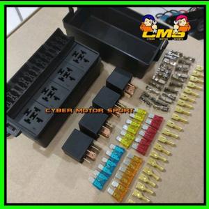 Jual Box Relay Sekring Mobil Universal Fullset. Paket Fuse Box Plus ...