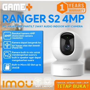 Promo RANGER S2 IMOU IPC-A43EP 4MP PANTILT 2WAY AUDIO INDOOR WIFI ...