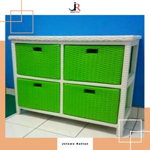 Jual Lemari Laci Susun 4 Ukuran Besar Rak Bufet Serbaguna Rotan ...