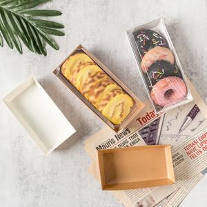 Jual Paper Box Mika Panjang Cup Box Kotak Roti Donat Paper Tray +Tutup ...