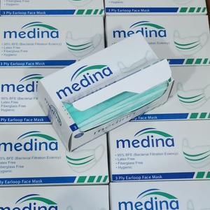 Jual masker 3 ply earloop isi 50 medina mask medina 3 ply earloop ...