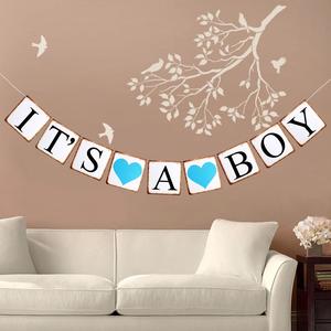 Jual Banner Bunting Tulisan It's A Boy Baby untuk Baby Shower - Jakarta ...