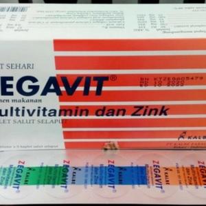 Jual zegavit multivitamin zink 5 tablet/zegavit multivitamin strip ...