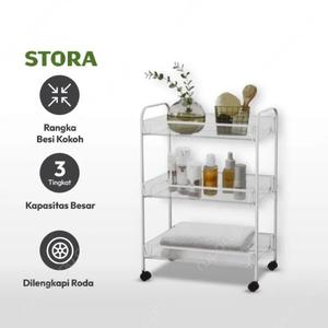 Jual Krishome Troli Serbaguna / rak troli susun/ troli dapur - 3 ...