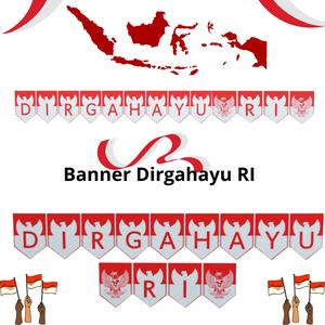 Jual Banner DIRGAHAYU RI Merah Putih Banner Bendera Segi Empat Persegi ...