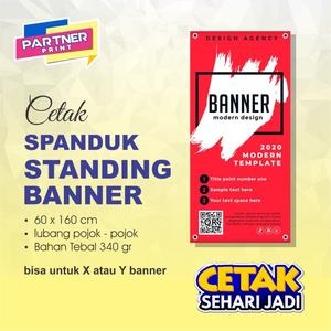 Jual Cetak Spanduk Standing Banner X atau Y Banner Bahan Tebal Cerah ...