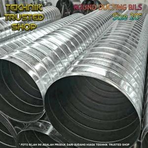 Jual Round ducting bjls 20 x 1meter pipa bulat cerobong exhaust drain ...