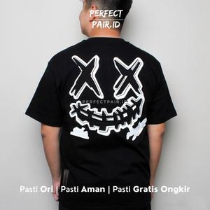 Jual RIC Ricky Is Clown Line Ripped Smiley Black Tee 100% Original - S ...