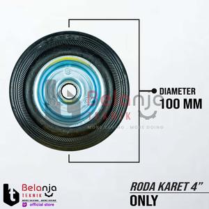 Jual Roda Karet Only 4" Inch Roda Trolly Trolley Tanpa Kaki Roda ...