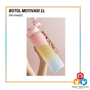 Jual BOTOL MINUM VIRAL MOTIVASI PASTEL 1 LITER BOTOL PENANDA WAKTU ...