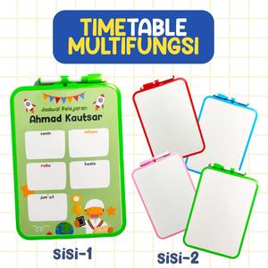 Jual TIME TABLE MULTIFUNGSI PAPAN TULIS JADWAL PELAJARAN MINGGUAN ...