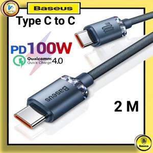 Jual Baseus kabel data LED type C to C 60/100W 3/5A fast charging 2 m ...