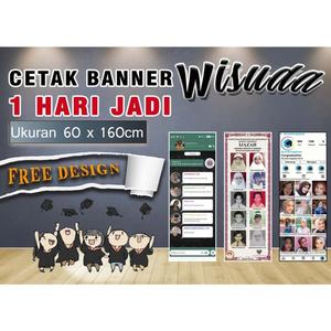 Jual RB001 CETAK BANNER SPANDUK WISUDA KEKINIAN GRADUATION BANNER ...