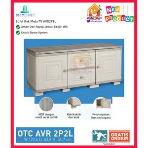 Jual NEW Bufet TV Audio Video Rack Rak Meja TV Plastik AVR 2P2L ...