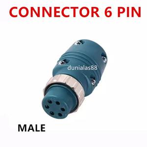 Jual Plug+Socket konektor 6 Pin Mig Male+Female 6pin Connector Pana 1 ...