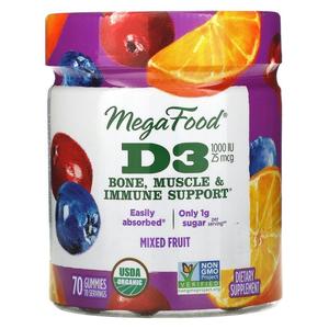 Jual MegaFood Vitamin D3 1000IU 25mcg Adults .Kids 70 Gummies Mixed ...