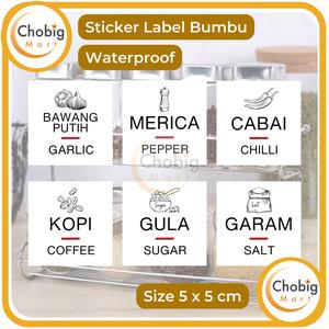 Jual CHOBIG Sticker Label Bumbu Set 01 Dapur Stiker Spice Jar Botol ...