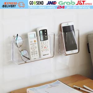 Jual Akrilik Storage Tempel Dinding Storage Tempat Remote TV Serbaguna ...