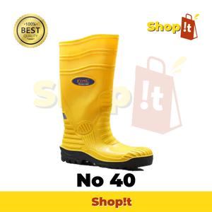 Jual Sepatu Safety No. 40 Kent PVC Kuning Alas Hitam/ Kent Safety Boot ...