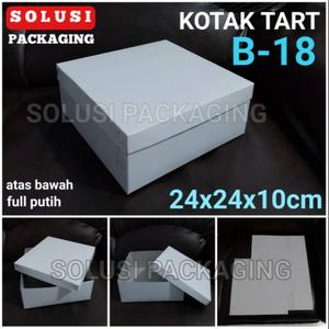 Jual ISI 10 PCS KOTAK ROTI KUE TART B-18 24x24x10cm/KARDUS DUS DOS BOX ...