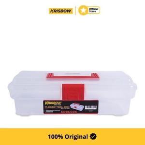 Jual Krisbow Tool Box Kotak Perkakas Plastik 30.5X15X10Cm - Merah ...