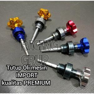 Jual TUTUP OLI MESIN BLUE GOLD MODEL JARUM BEAT VARIO SCOOPY MIO ...