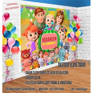 Jual BACKDROP ULTAH 2x2m - COCOMELON - Kota Surabaya - nila64 | Tokopedia