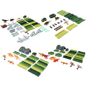 Jual FS Dinosaur Dino World Childrens Flexible Race Car Track Toys ...