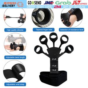 Jual Silicone Hand Grip Device Finger Exercise Stretcher Finger Gripper ...