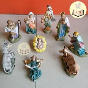 Jual Set Patung Natal Tinggi 15 cm Warna - Bahan Fiber - Hiasan Natal ...