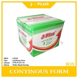 Jual J-PLUS - Continous Form 91/2 x 11 3 Ply ( K3 Jplus ) NCR - Box ...