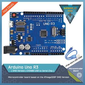 Jual Arduino Uno R3 ATmega328p SMD CH340 Arduino IDE Pin HeaderCable ...