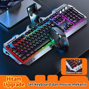 Jual SET KEYBOARD DAN MOUSE LOGAM MEKANIS KEYBOARD GAMING PROFESIONAL ...